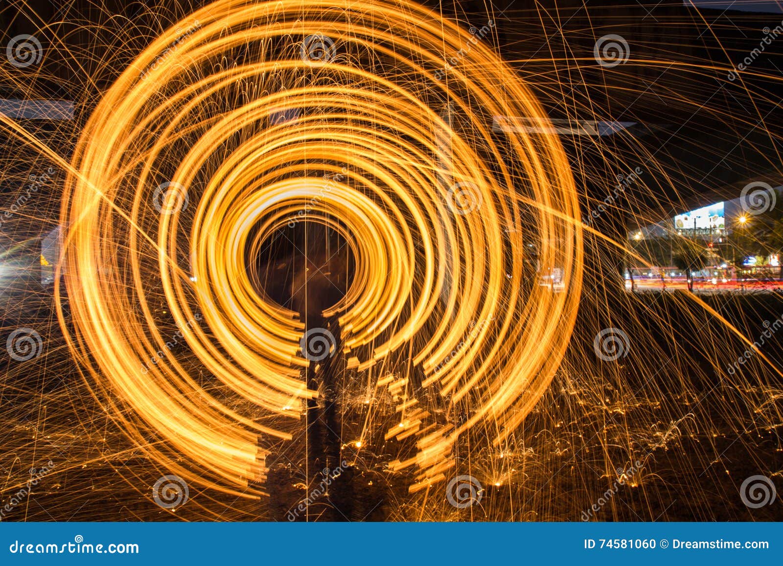 Rotating lights stock illustration. Illustration of dusk - 74581060