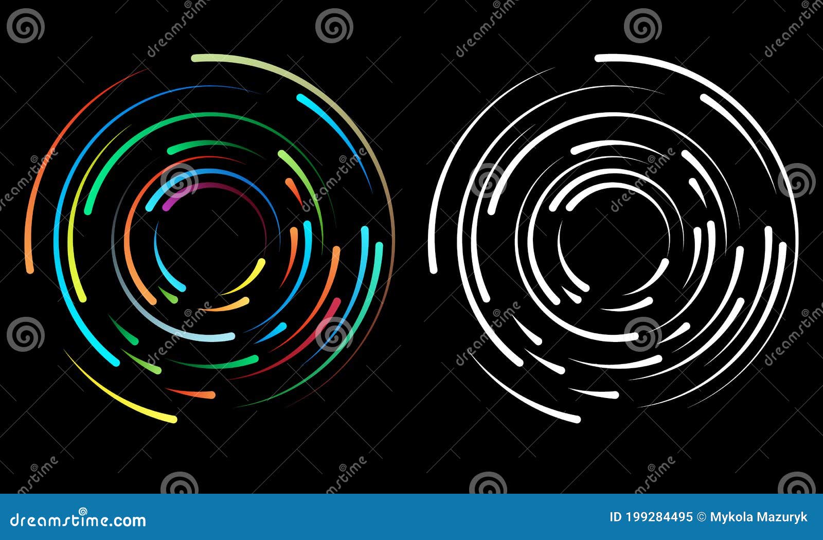 Rotating Lines As Logo or Icon Stock Vector - Illustration of concept ...