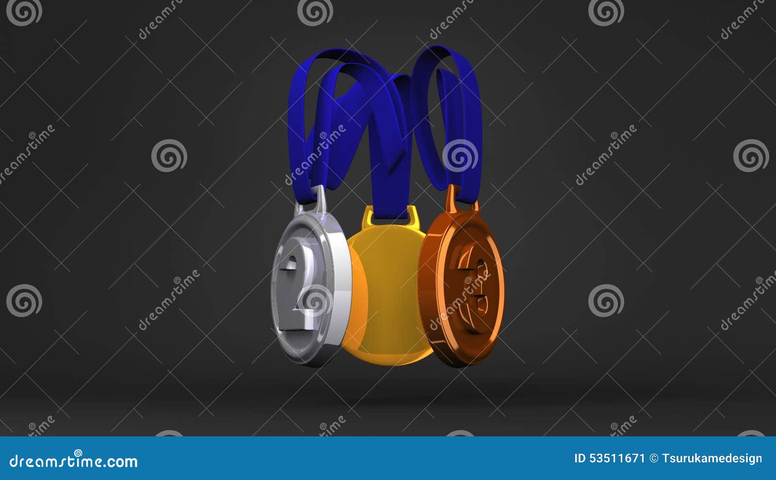 Rotating 3Medals on Black Background Stock Video - Video of ...