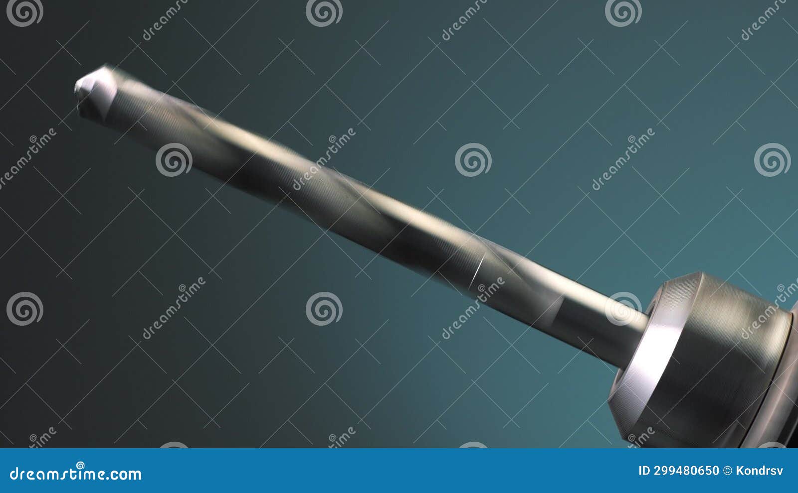 Rotating Metal Drill Bit on Blue Backdrop. Stock Footage - Video of ...