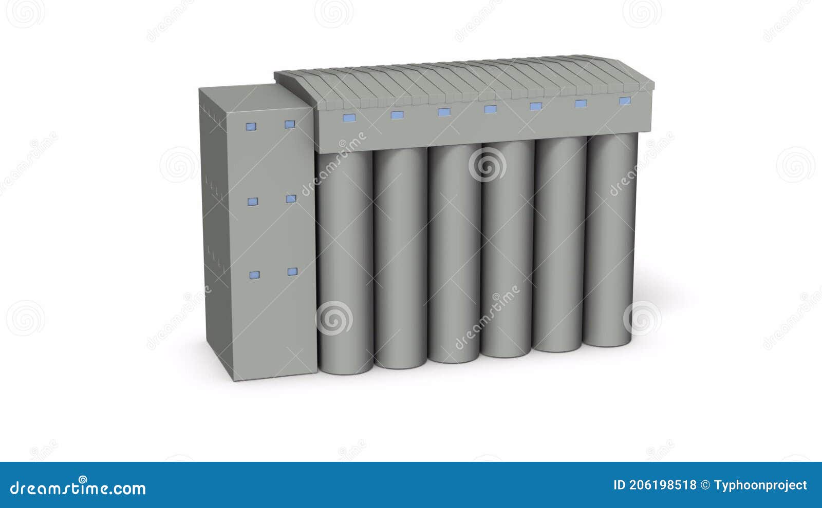 A Rotating Miniature Silo. 3D Rendering. Loop Video Stock Footage ...