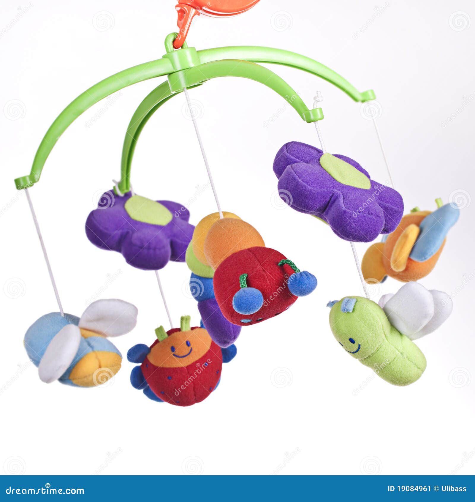 Rotating Mobile with Soft Toys on a ChildÂ´s Bed Stock Image - Image of ...