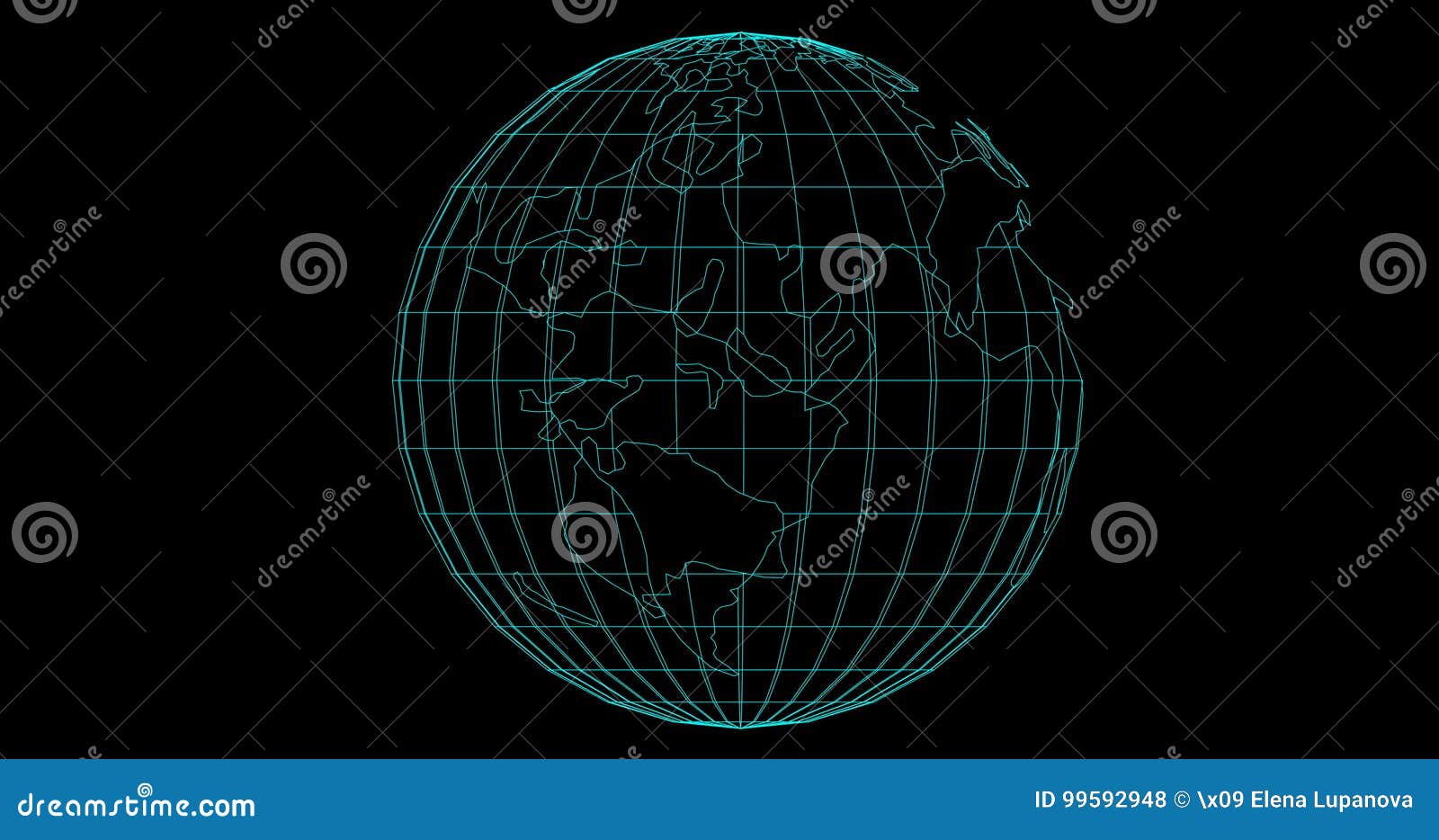 Rotating Model of the Continents of Planet Earth , Alpha Channel Stock ...