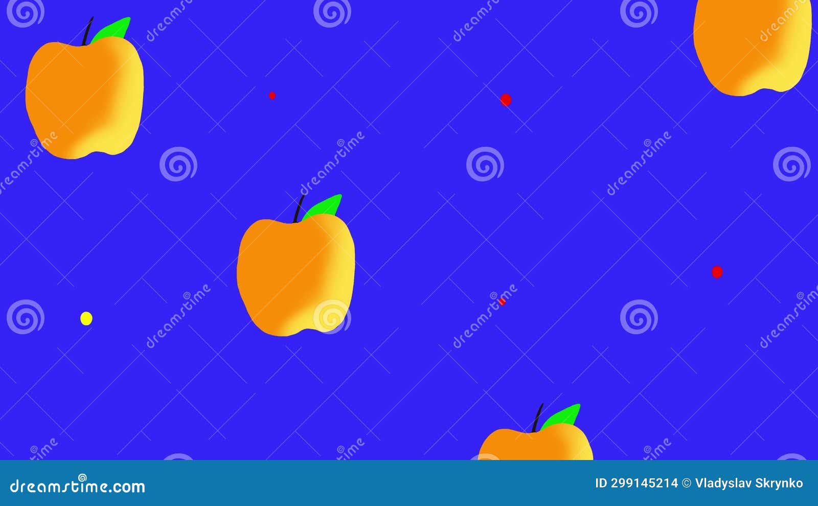Rotating Multi-colored Apples on a Blue Screen. Stock Footage - Video ...