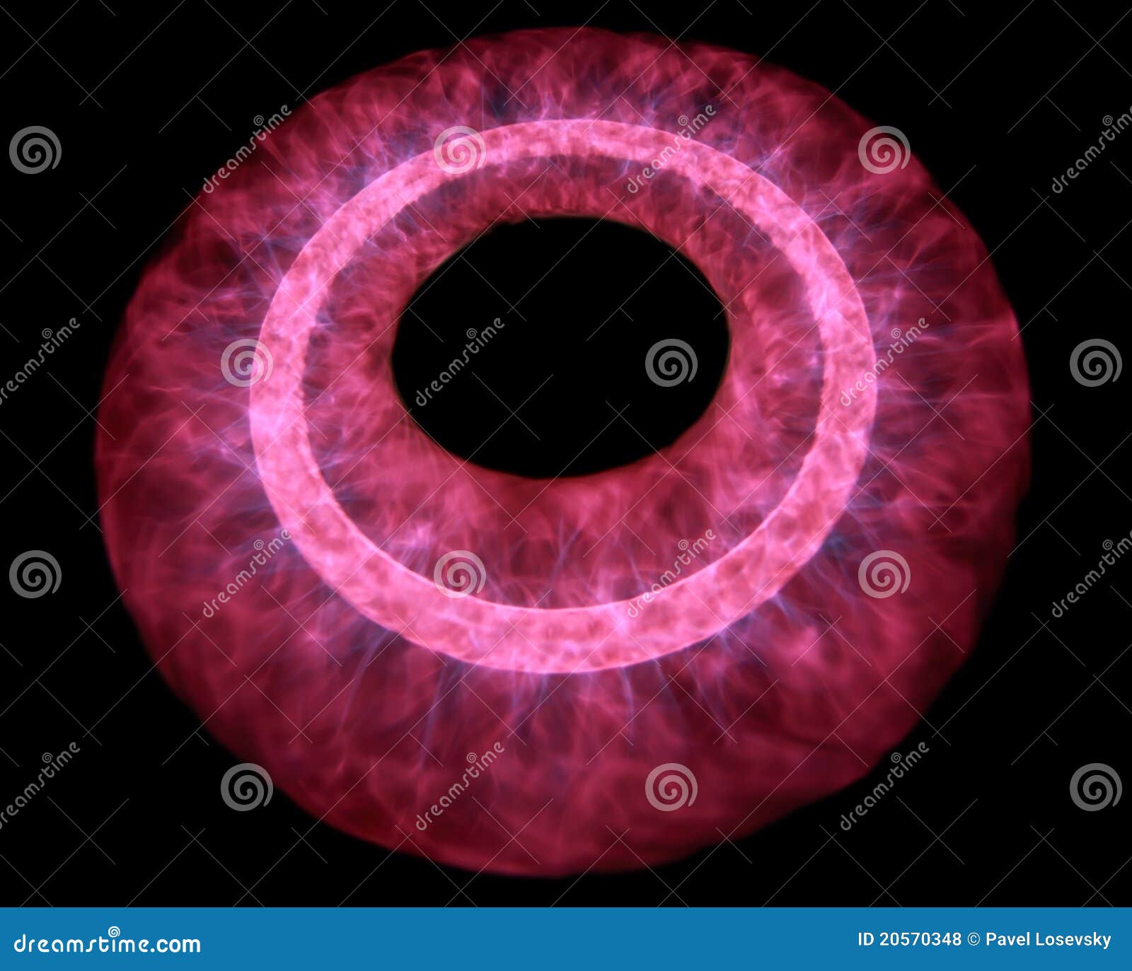 Rotating Plasma Ball Forming Shape Of Torus Stock Photography ...