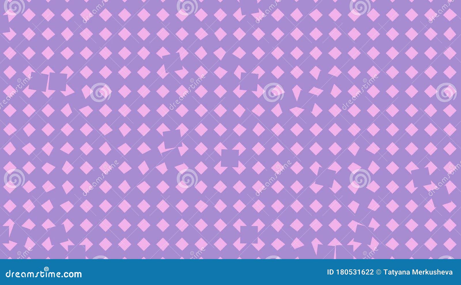 Random Rotating Purple Rectangular Blocks on Pink Background. Abstract ...