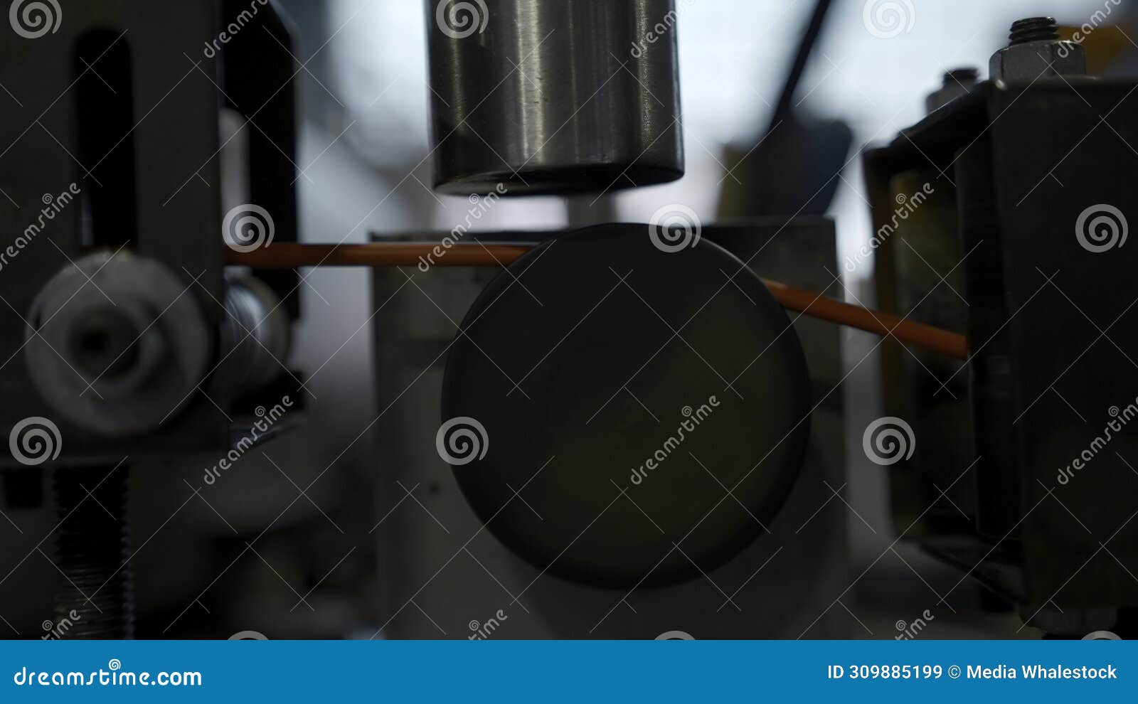 Rotating Reels with Copper Wires on Them. Creative. Metal Wire Spool ...
