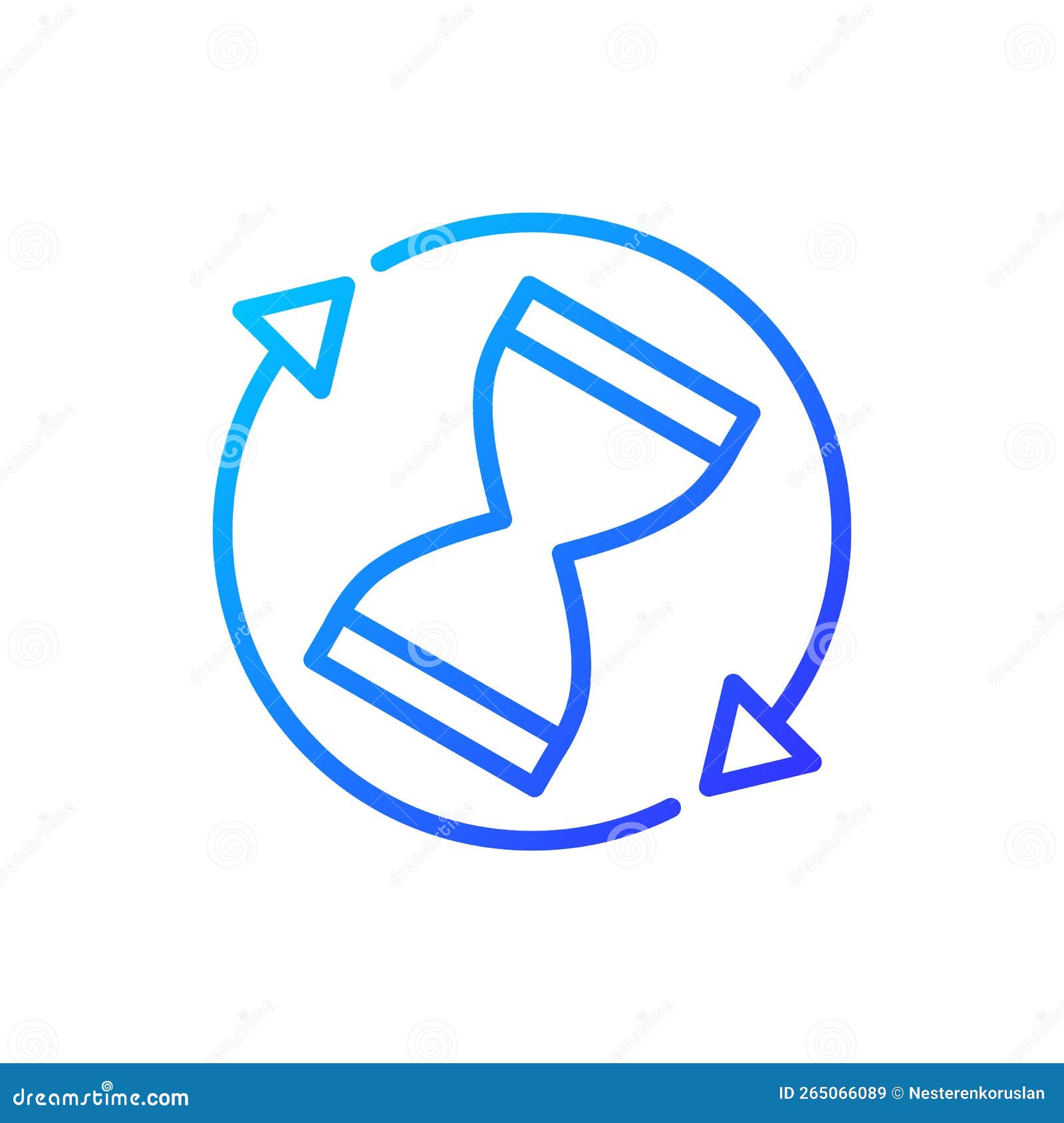 Spinning Hourglass Waiting Loading On Black Background. 3D Animation ...