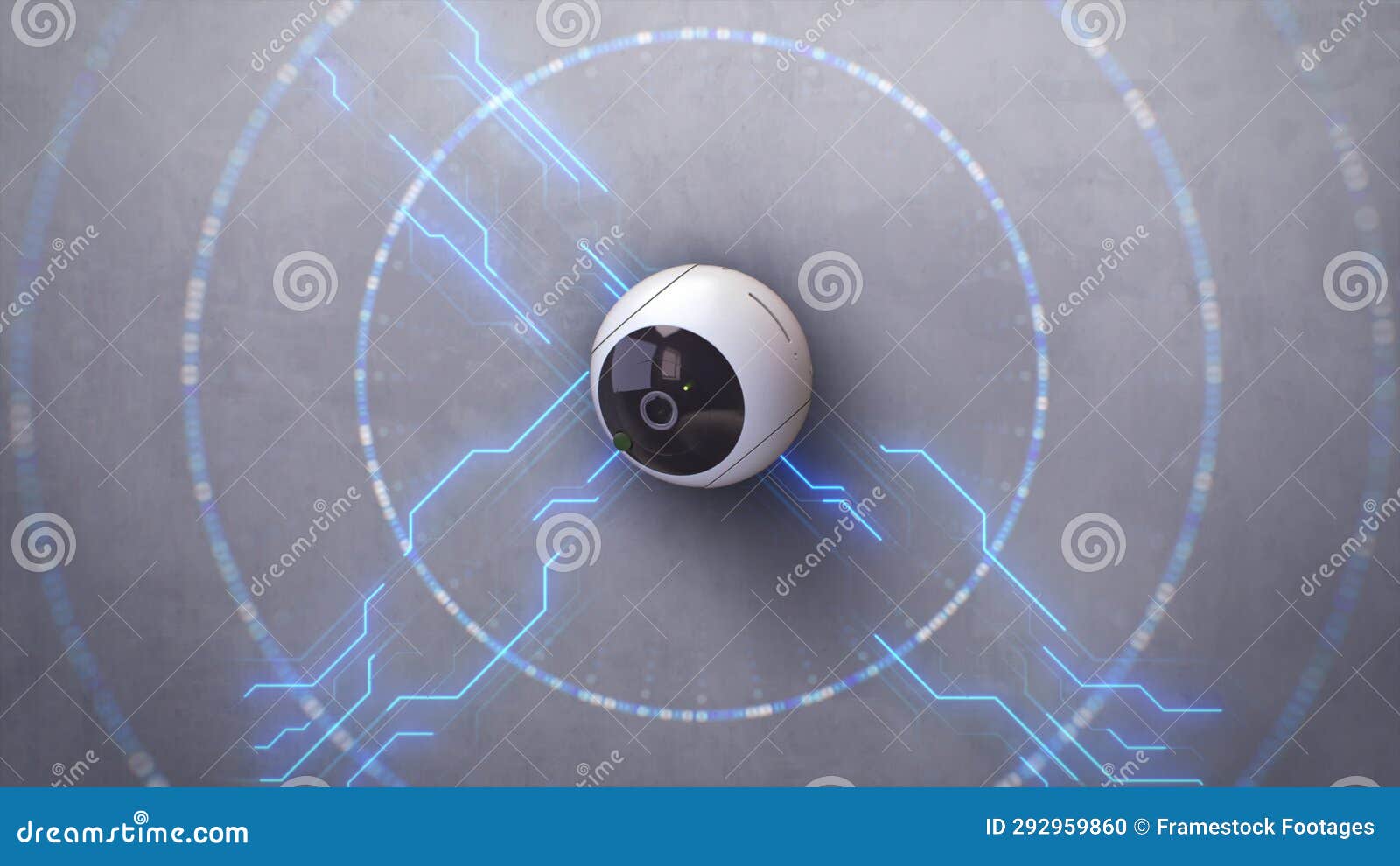 3D Visual Effects Shows Wireless Internet Connection with Modern CCTV ...