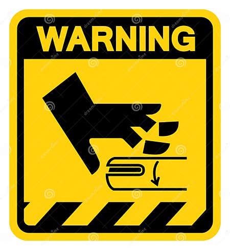 Rotating Shaft Warning Sign, Vector Illustration, Isolate on White ...
