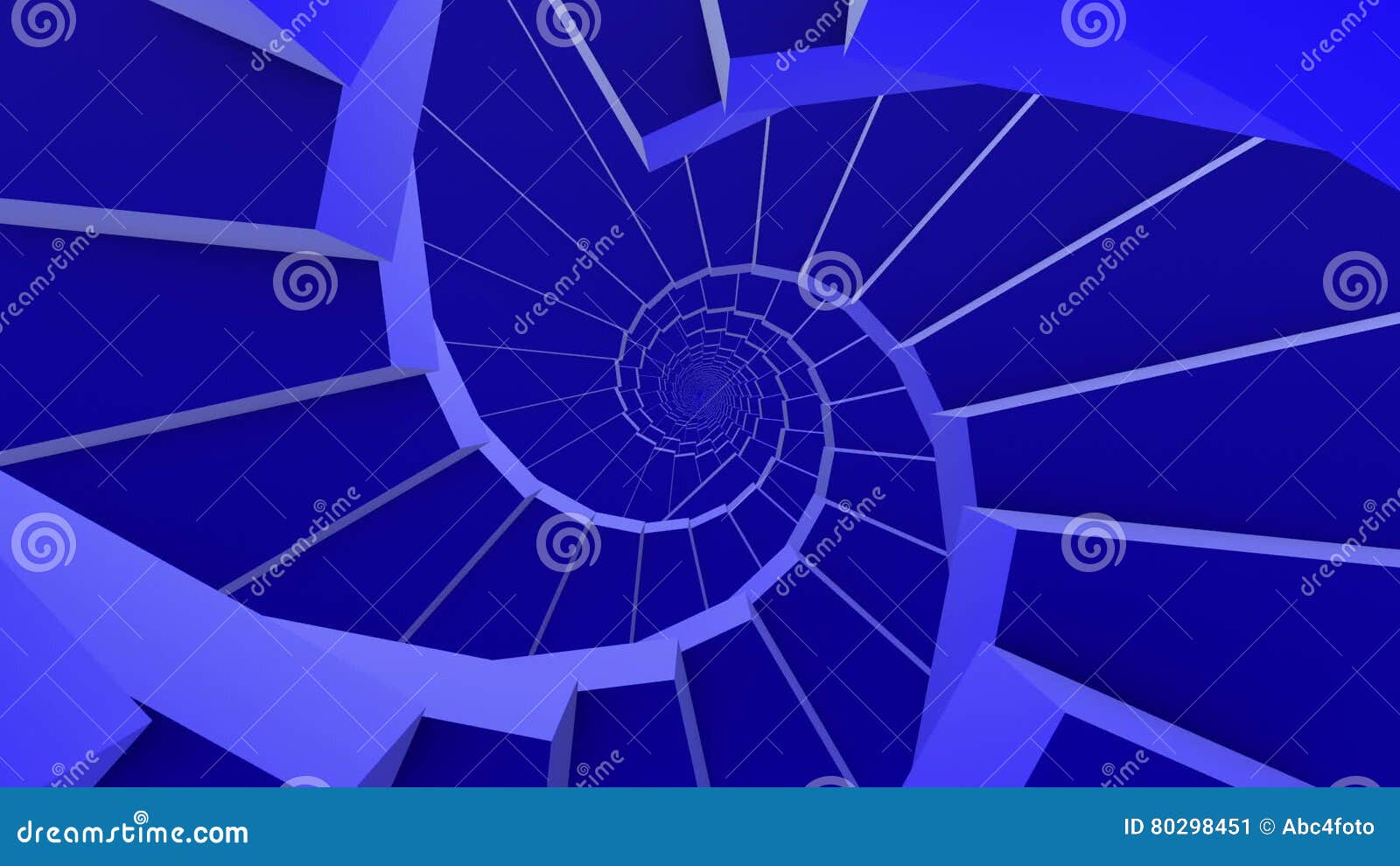 Rotating Stairs in Blue Color Stock Video - Video of color, rotating ...