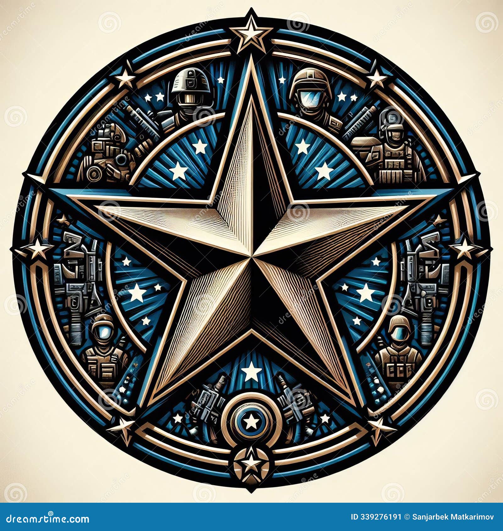 Rotating Star Slowly Rotates Symbolizing Constant Operation or V Stock ...