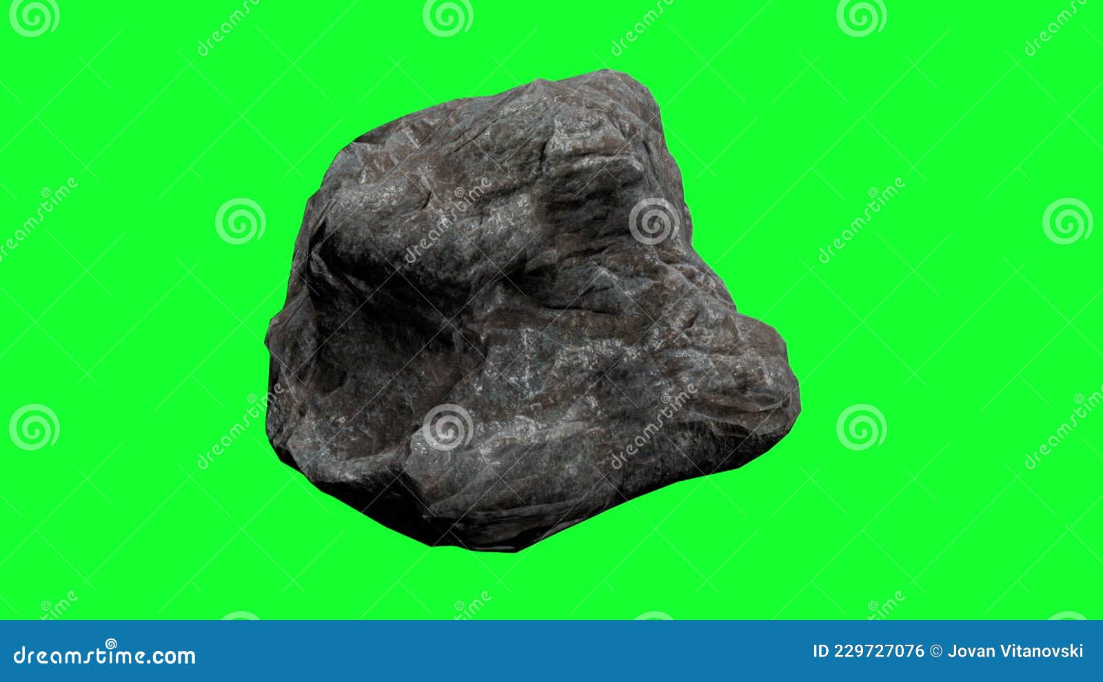 Rotating Stone on Green Screen Stock Footage - Video of meteor, mineral ...