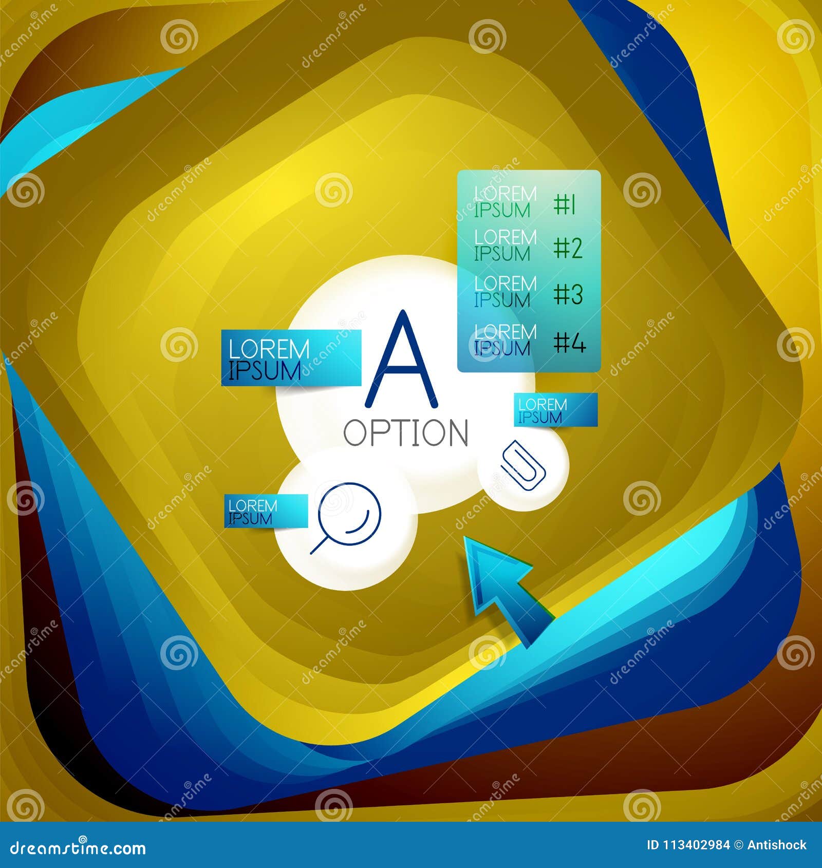Rotating Swirl Square Background, Color Rectangles With Stepping ...