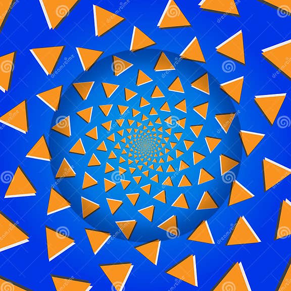 Rotating Triangles, Optical Illusion, Vector Illustration. Stock Vector ...