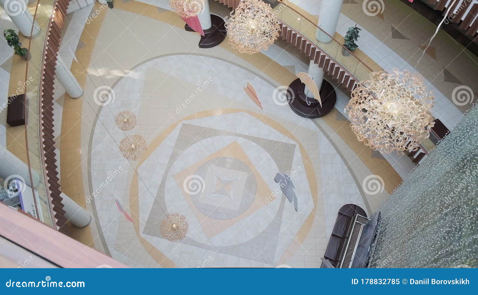 Mall Atrium View from Above Stock Video - Video of market, exposition ...