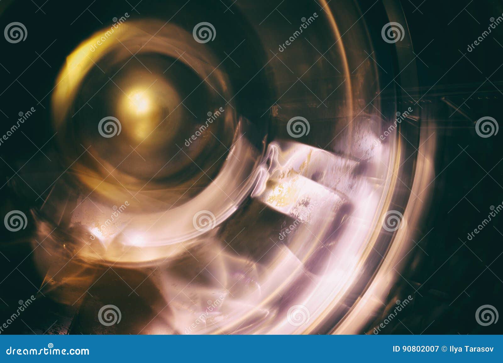 Rotating Wheel. Rotating Mechanism, Photographed on a Long Exposure ...