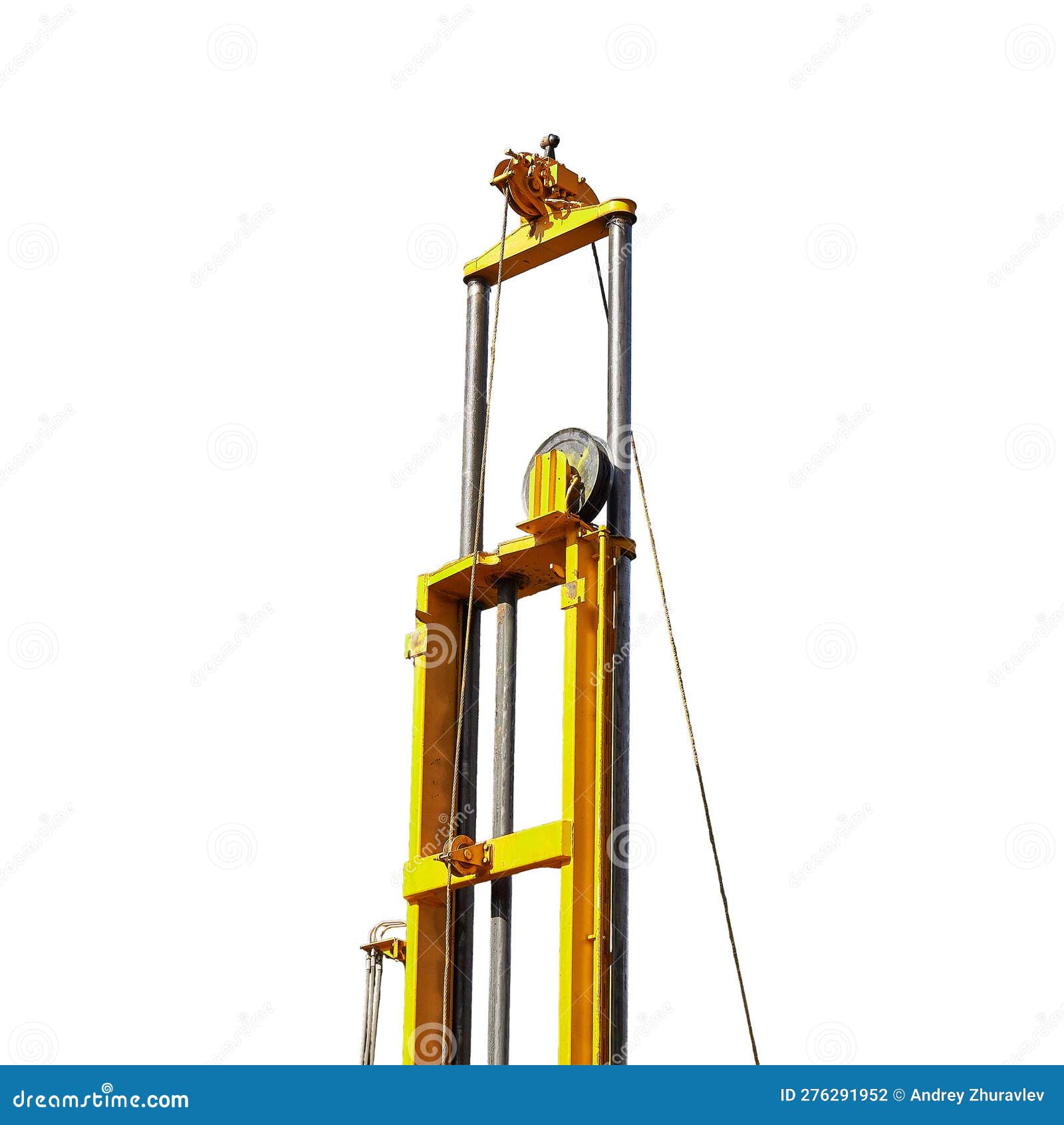 Drilling Rig Air Winch On Deck Of Semi Submersible Rig In Korea Royalty ...