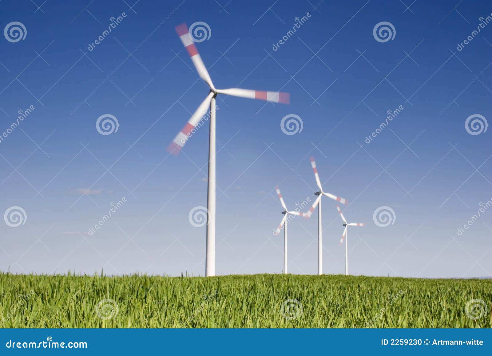 Rotating wind-turbines stock photo. Image of agriculture - 2259230