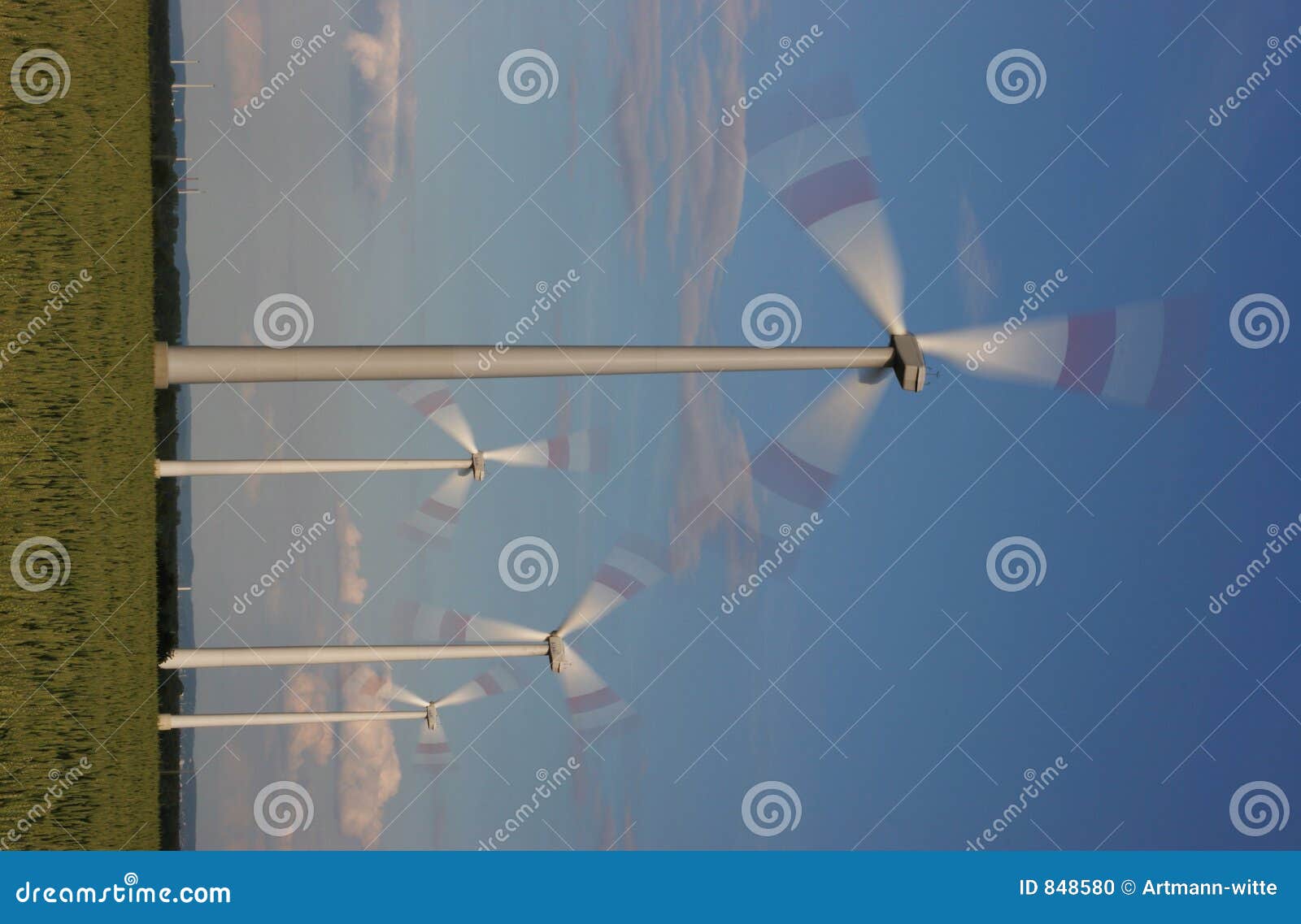 Rotating wind turbines stock photo. Image of environment - 848580