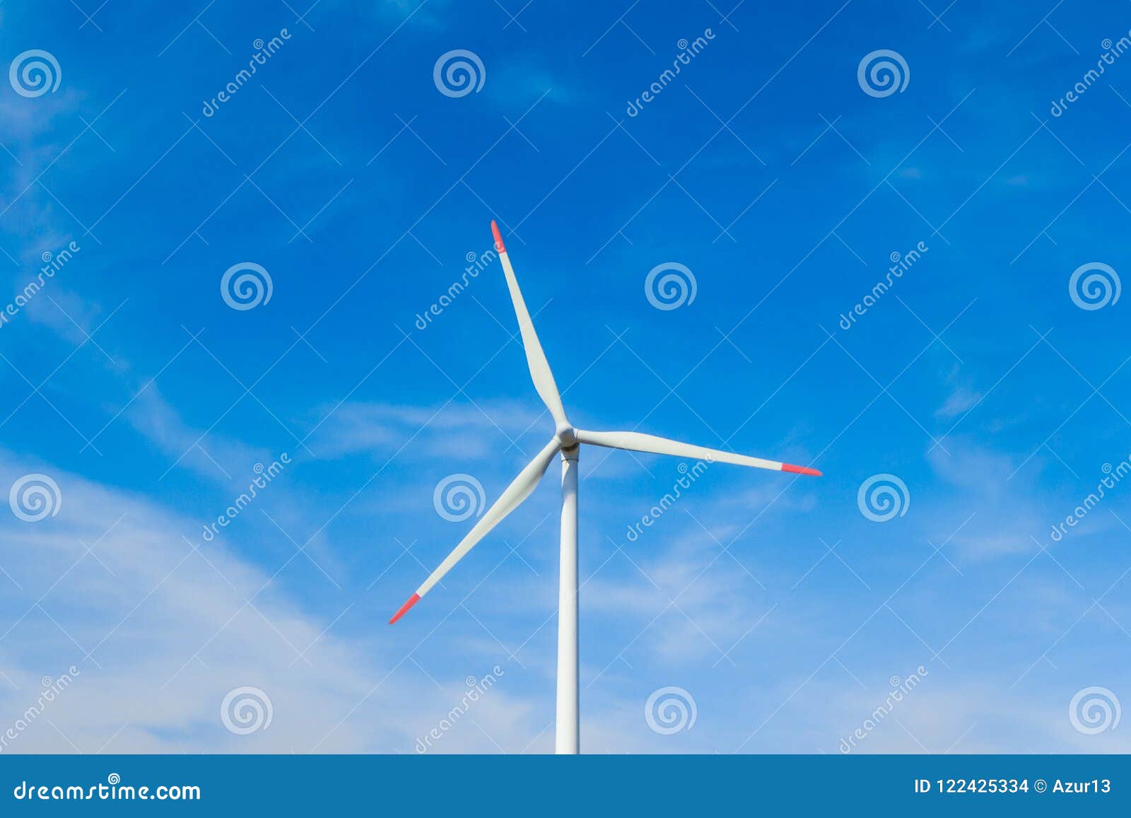 Rotating Windmill Generating Renewable Energy with Wind Power Stock ...