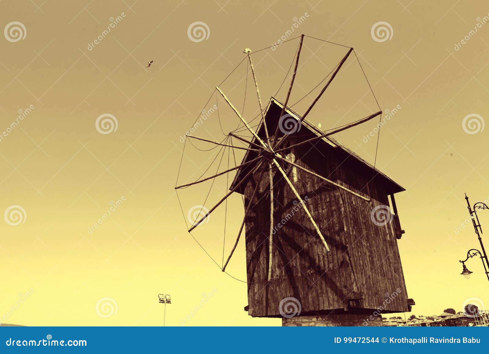 Rotating Windmill for Pumping Water Stock Photo - Image of power ...