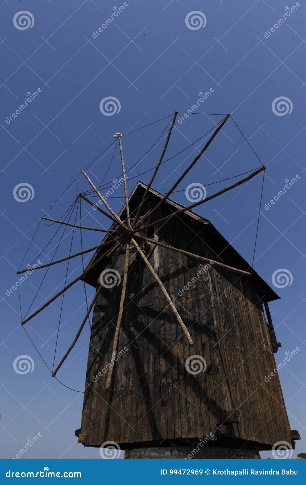 Rotating Windmill for Pumping Water Stock Image - Image of antique ...