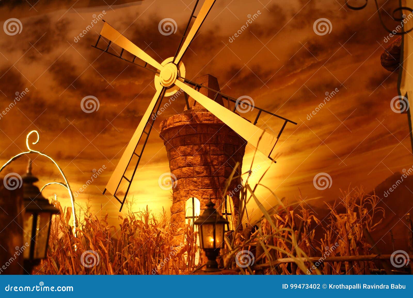 Rotating Windmill for Pumping Water Stock Photo - Image of alternative ...