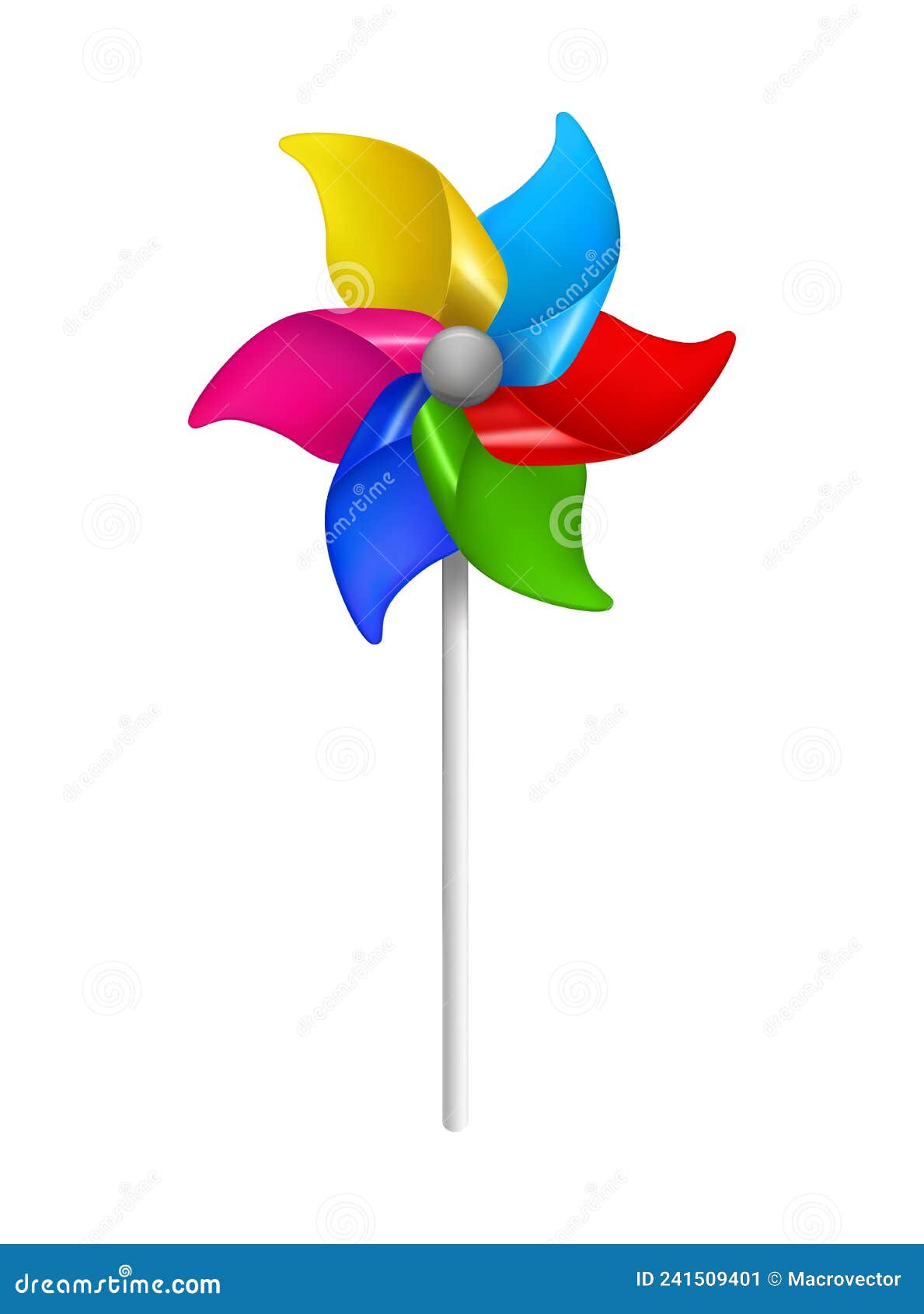 Rotating Windmill Toy Composition Stock Vector - Illustration of emblem ...