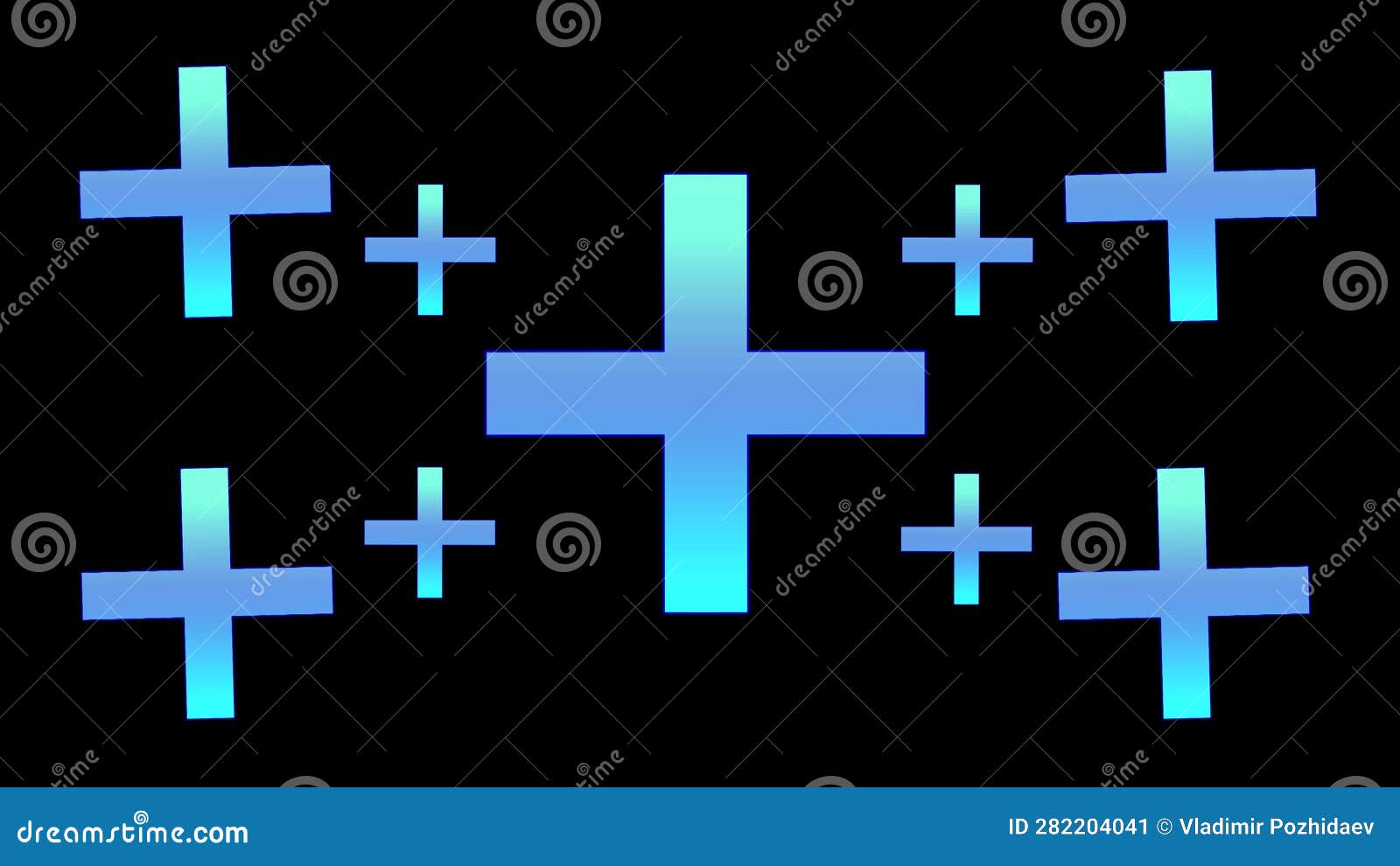 Rotation of blue crosses. stock video. Video of shapes - 282204041