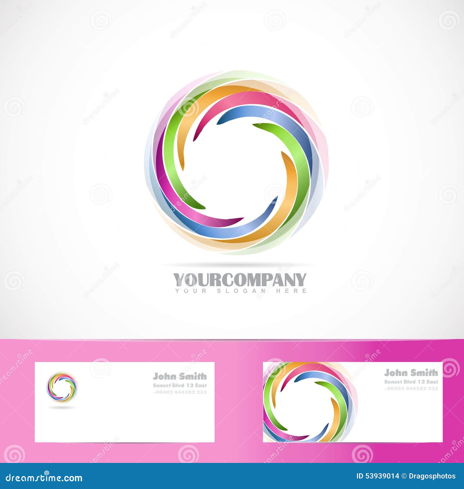 Rotation Circle Corporate Logo Stock Vector - Illustration of sign ...