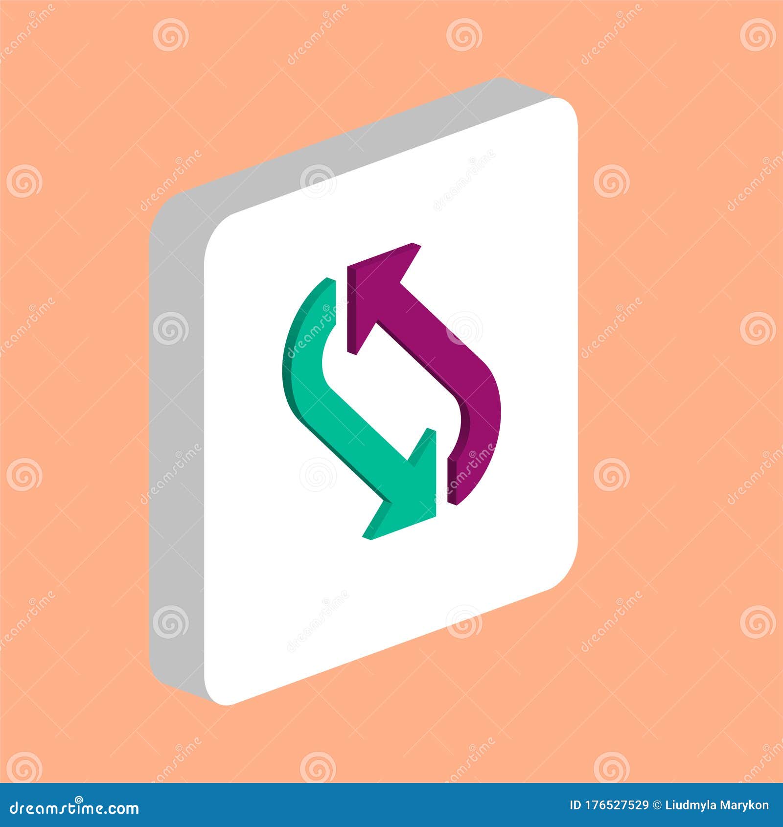 Rotation computer symbol stock illustration. Illustration of arrow ...