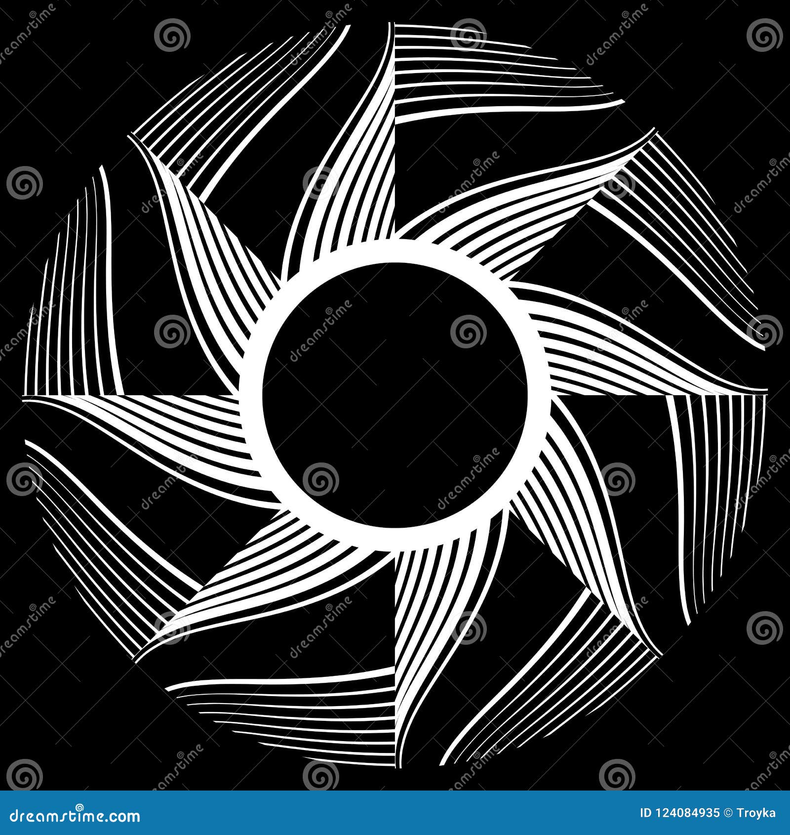Circle Design Element. Rotation Pattern. Stock Vector - Illustration of ...
