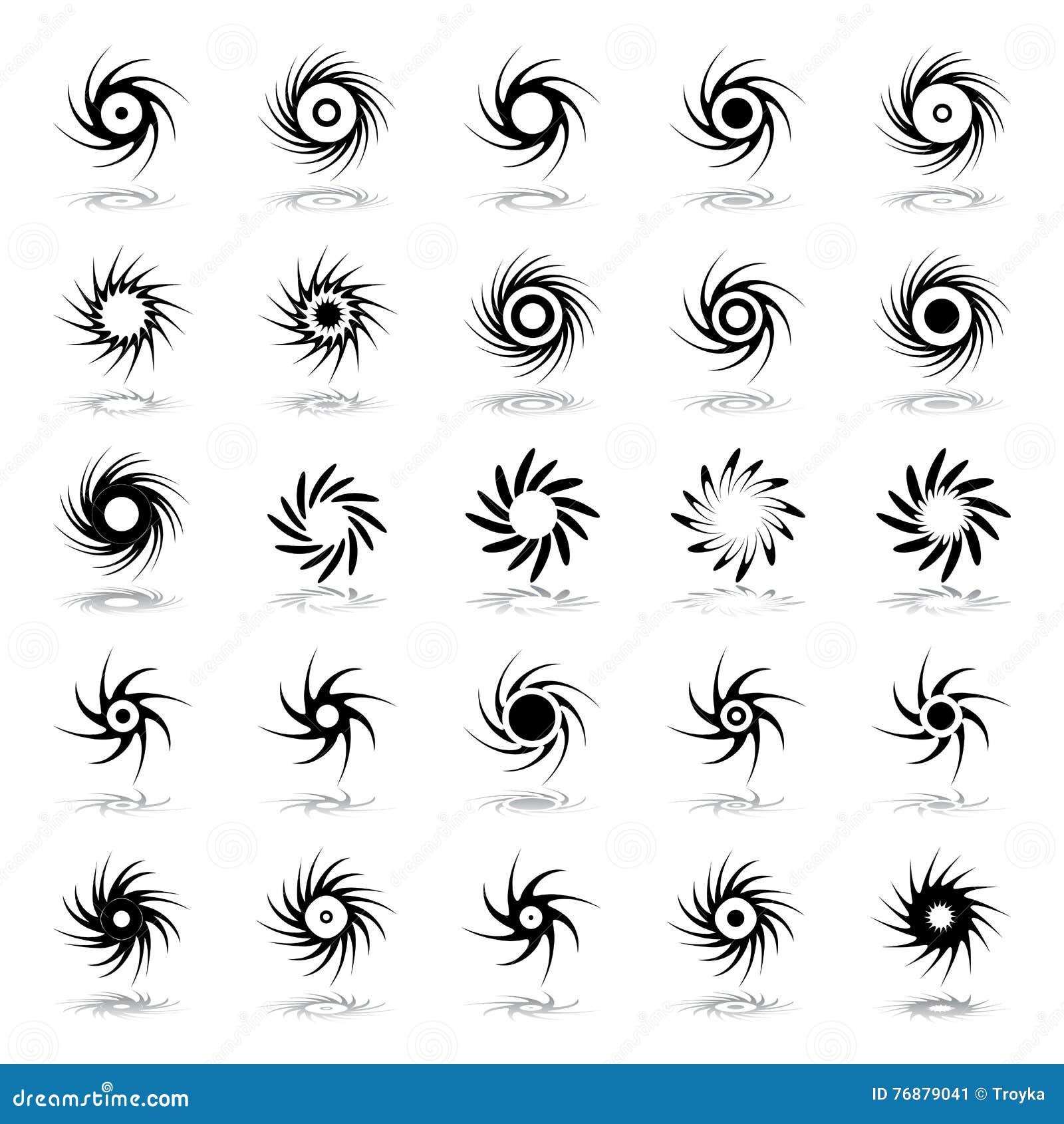 Rotation design elements. stock vector. Illustration of vector - 76879041