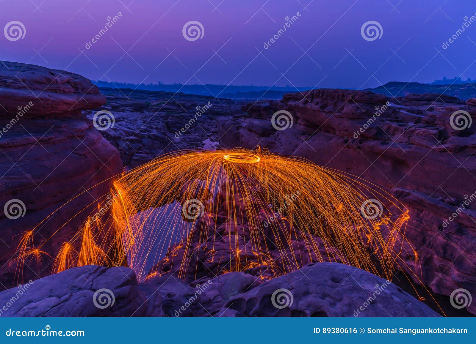 Rotation of fireworks stock photo. Image of metal, nature - 89380616