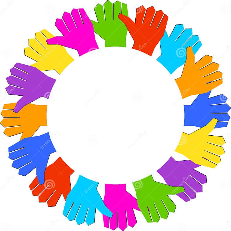 Rotation hands stock vector. Illustration of girls, abstract - 36251357