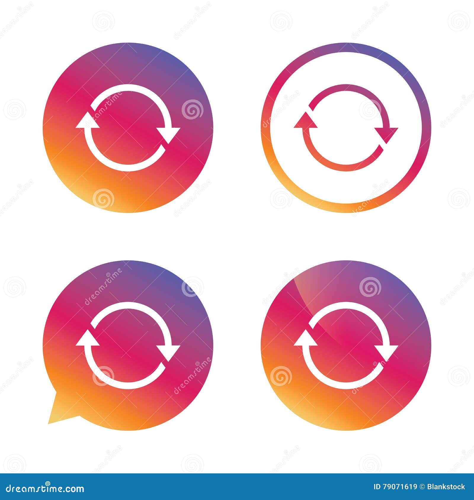 Rotation Icon. Repeat Symbol. Refresh Sign. Cartoon Vector ... Rotation Icon. Repeat Symbol. Refresh Sign. Cartoon Vector ...