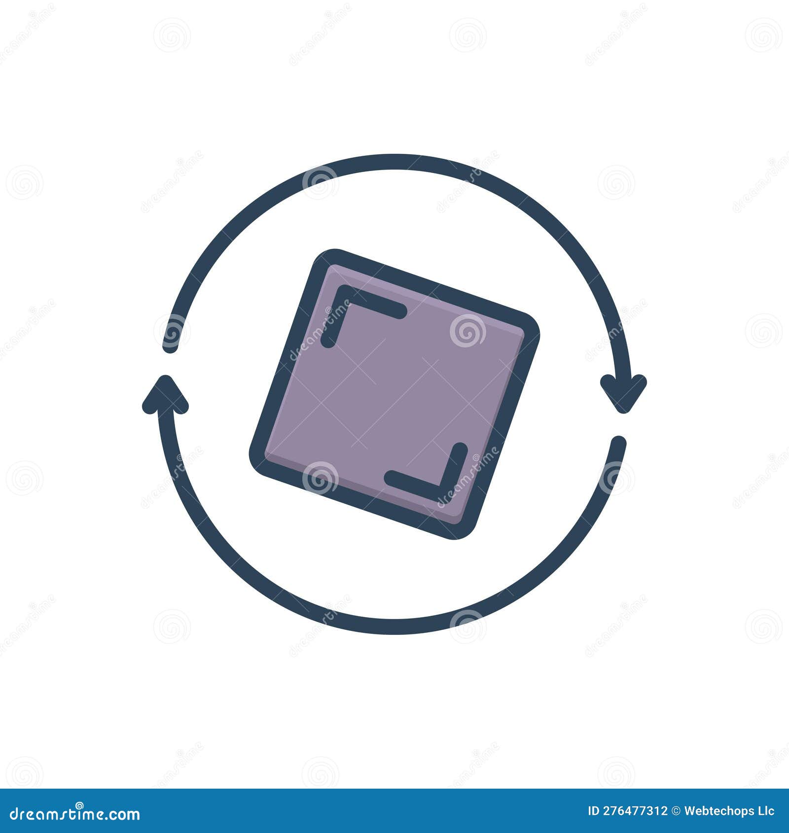 Color Illustration Icon for Rotation, Revolving and Refresh Stock ...