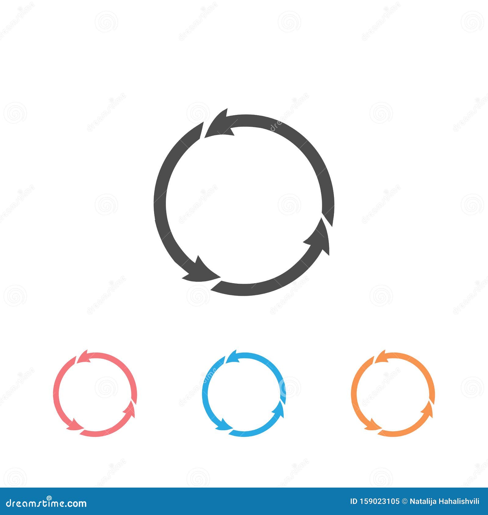 Rotation Icon Set Vector. Rotation or Reload Symbol Stock Vector ...