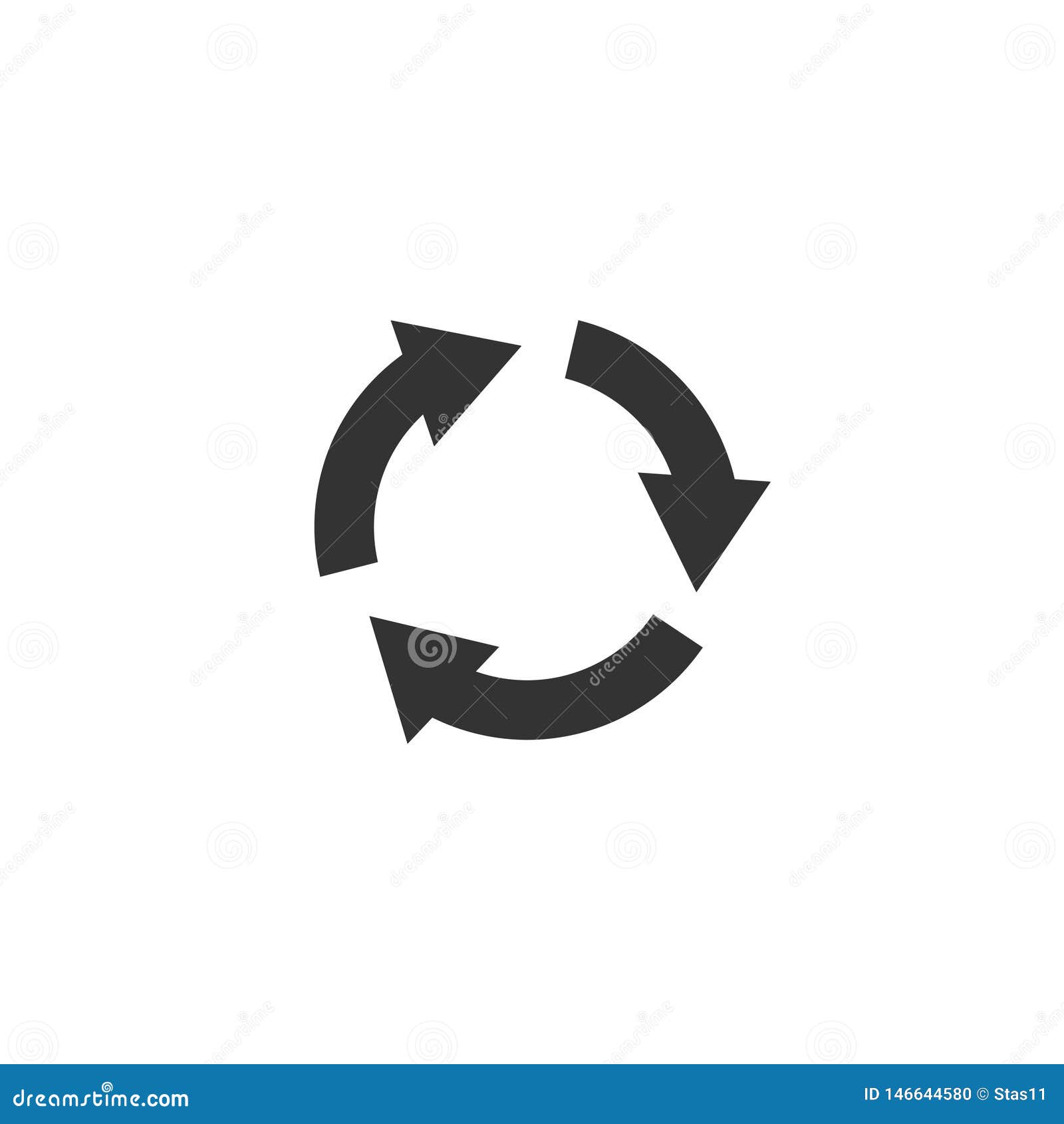 Rotation Icon in Simple Design. Vector Illustration Stock Vector ...