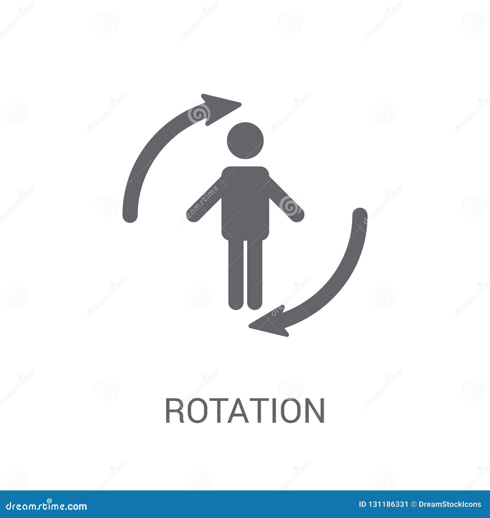 Rotation Icon. Trendy Rotation Logo Concept on White Background Stock ...