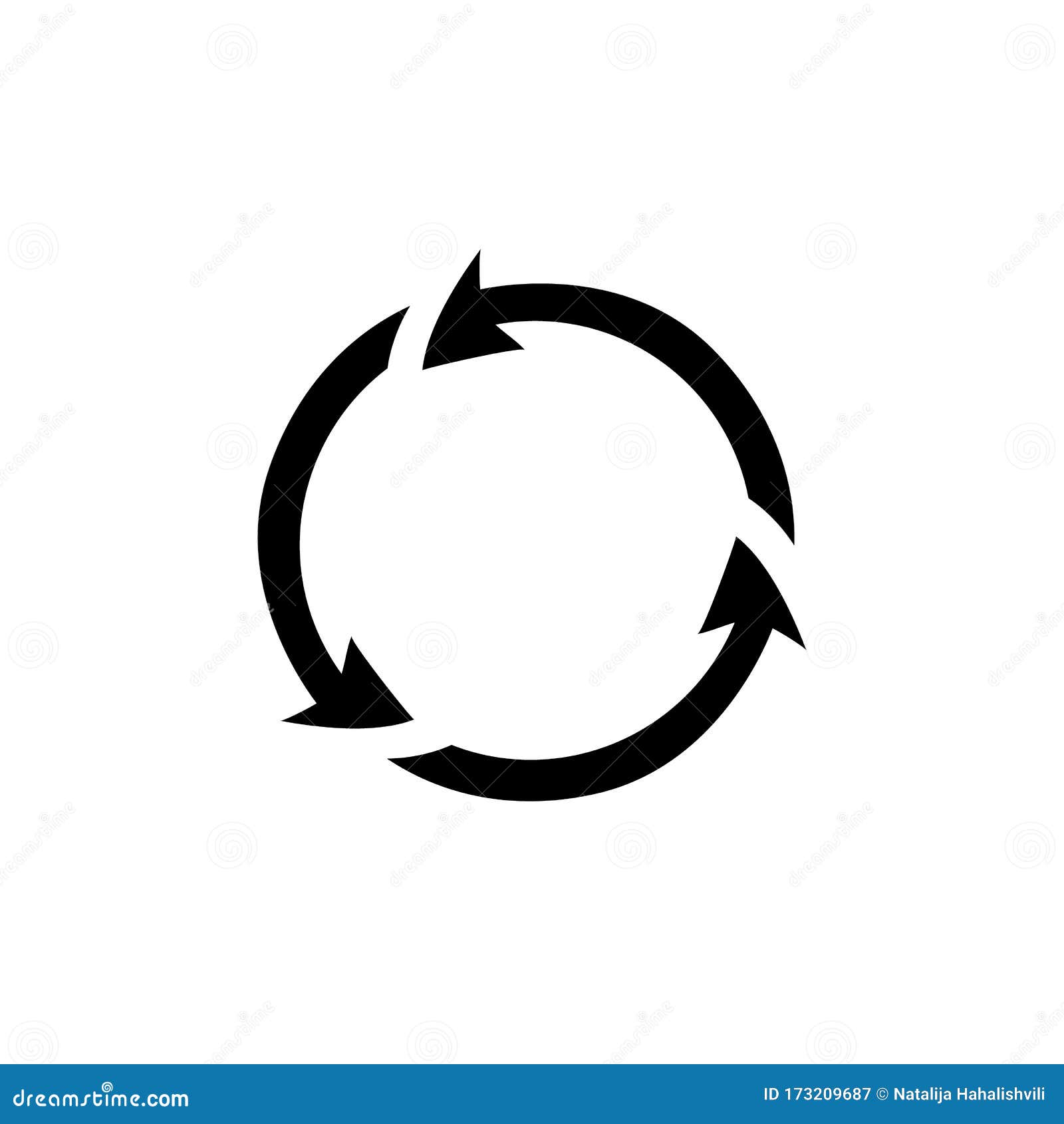 Rotation Icon Vector. Rotation or Reload Symbol Icon in Flat Stock ...
