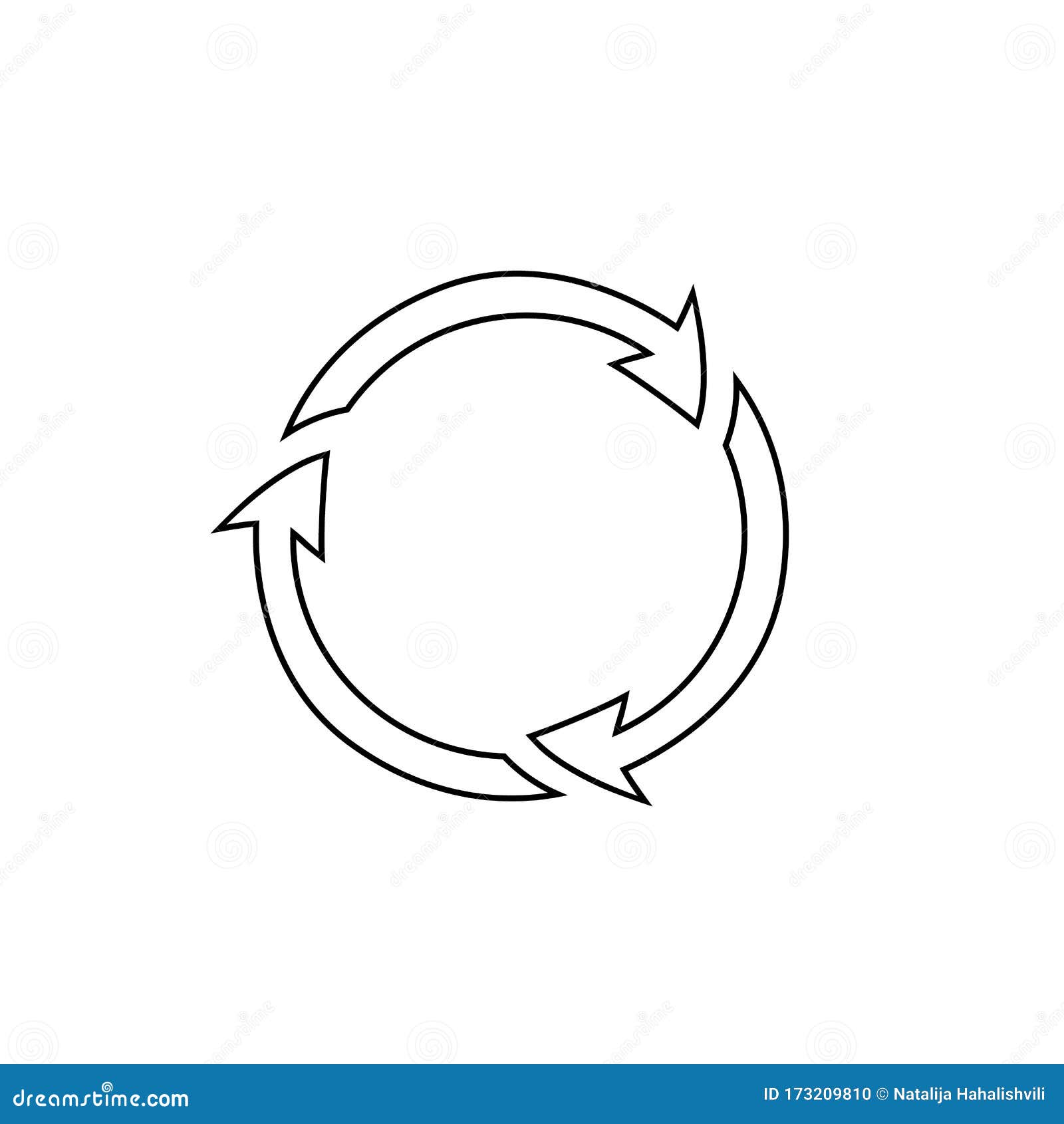 Rotation Line Icon Vector. Rotation or Reload Symbol Icon in Flat Stock ...