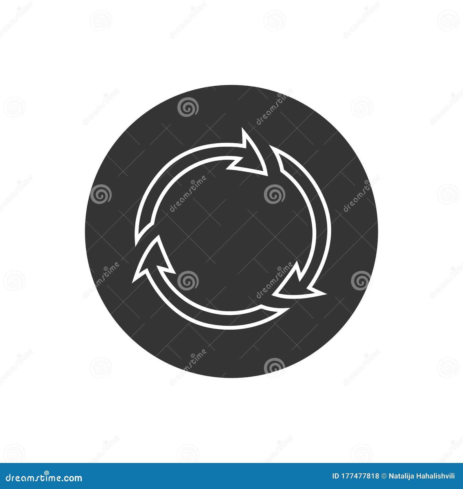 Rotation Line Icon Vector. Rotation or Reload Symbol Icon Stock Vector ...