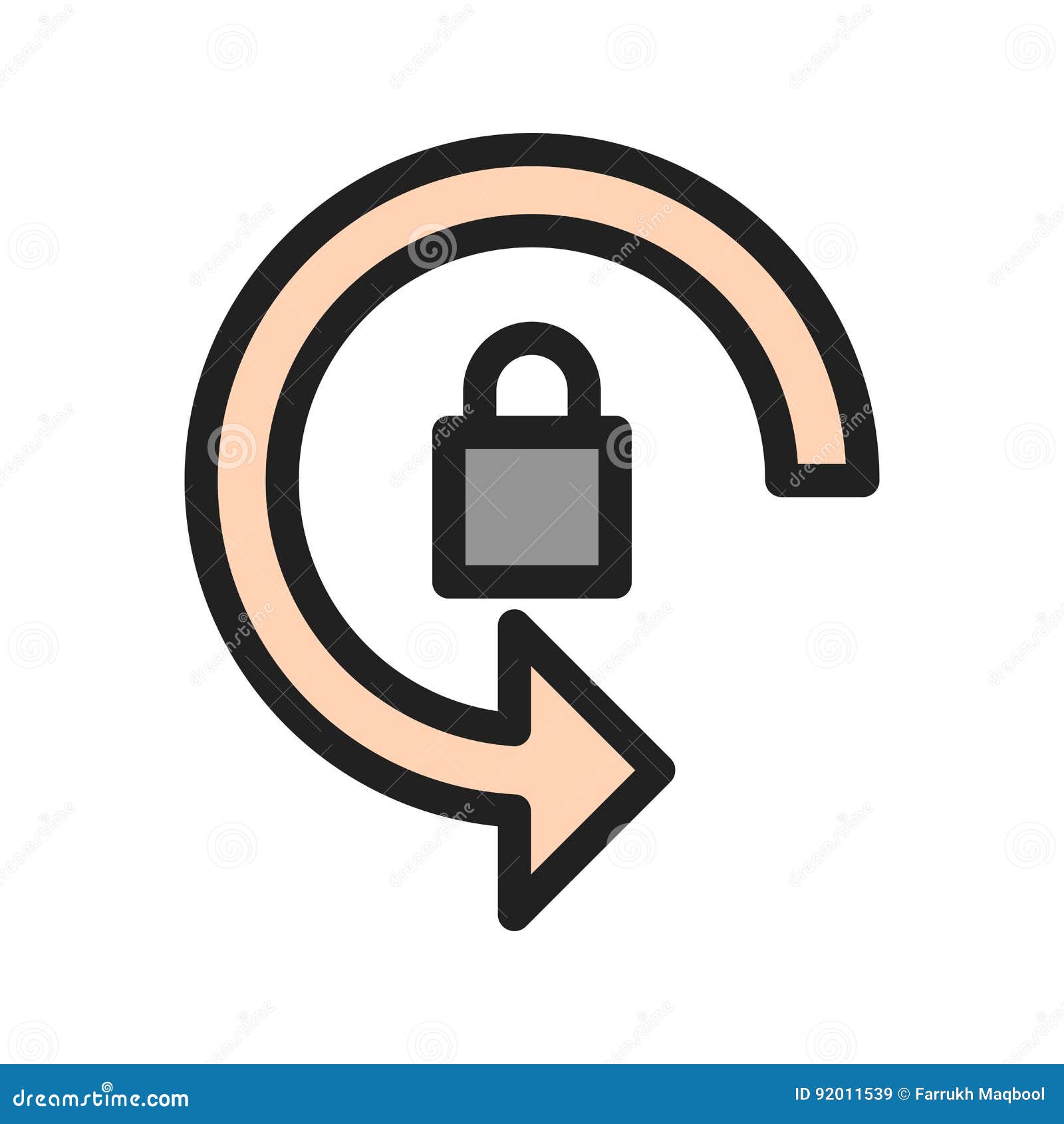 Rotation Locked stock vector. Illustration of icon, sync - 92011539