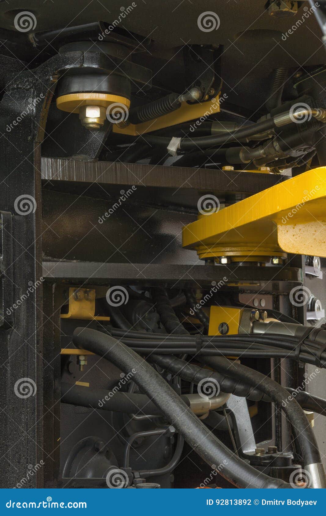 The Rotation Mechanism and the Hydraulic Lines of the Tractor Stock ...