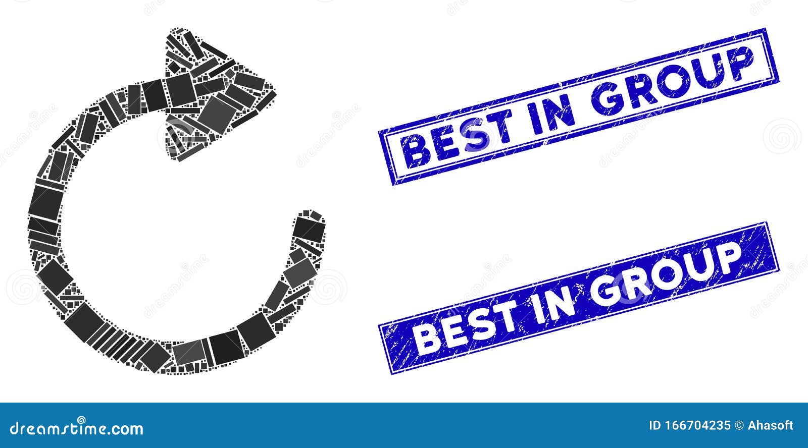 Rotation Mosaic and Distress Rectangle Stamps Stock Illustration ...