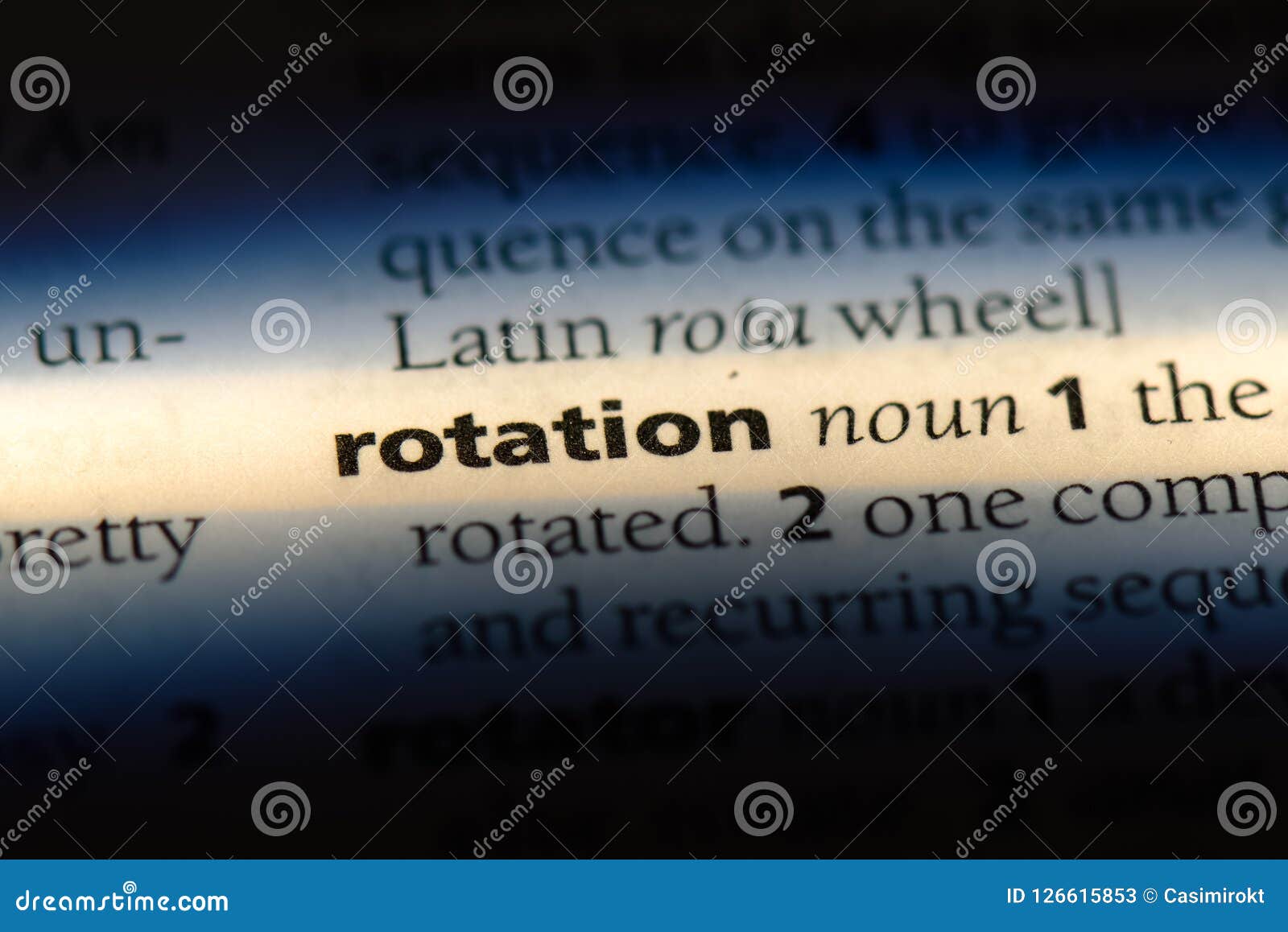 Rotation stock image. Image of idea, definition, printed - 126615853