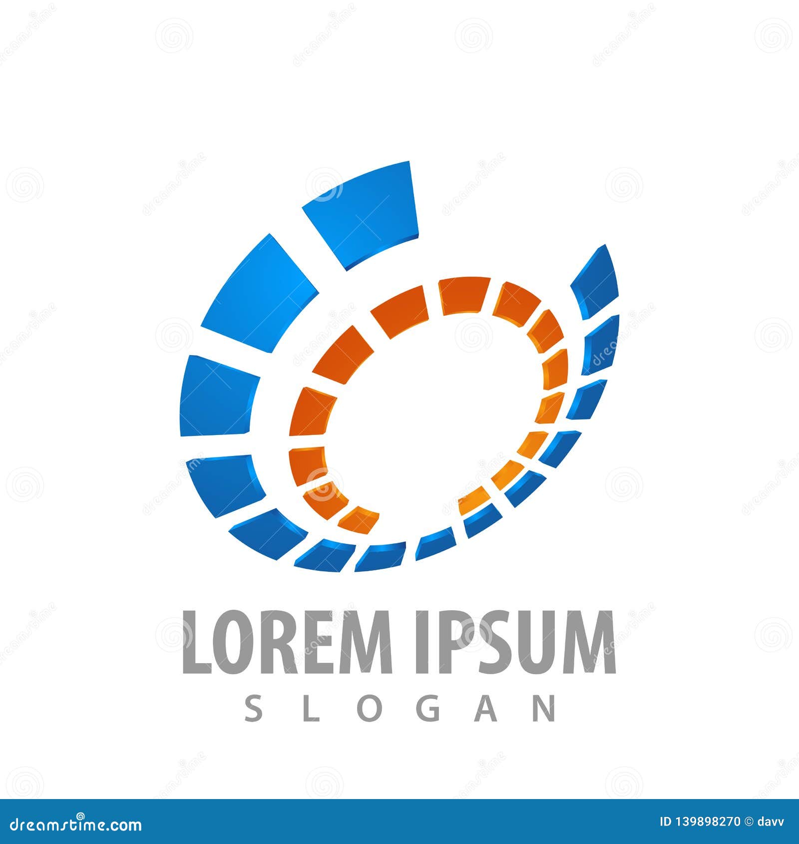 Rotation Round Logo Concept Design. Symbol Graphic Template Element ...