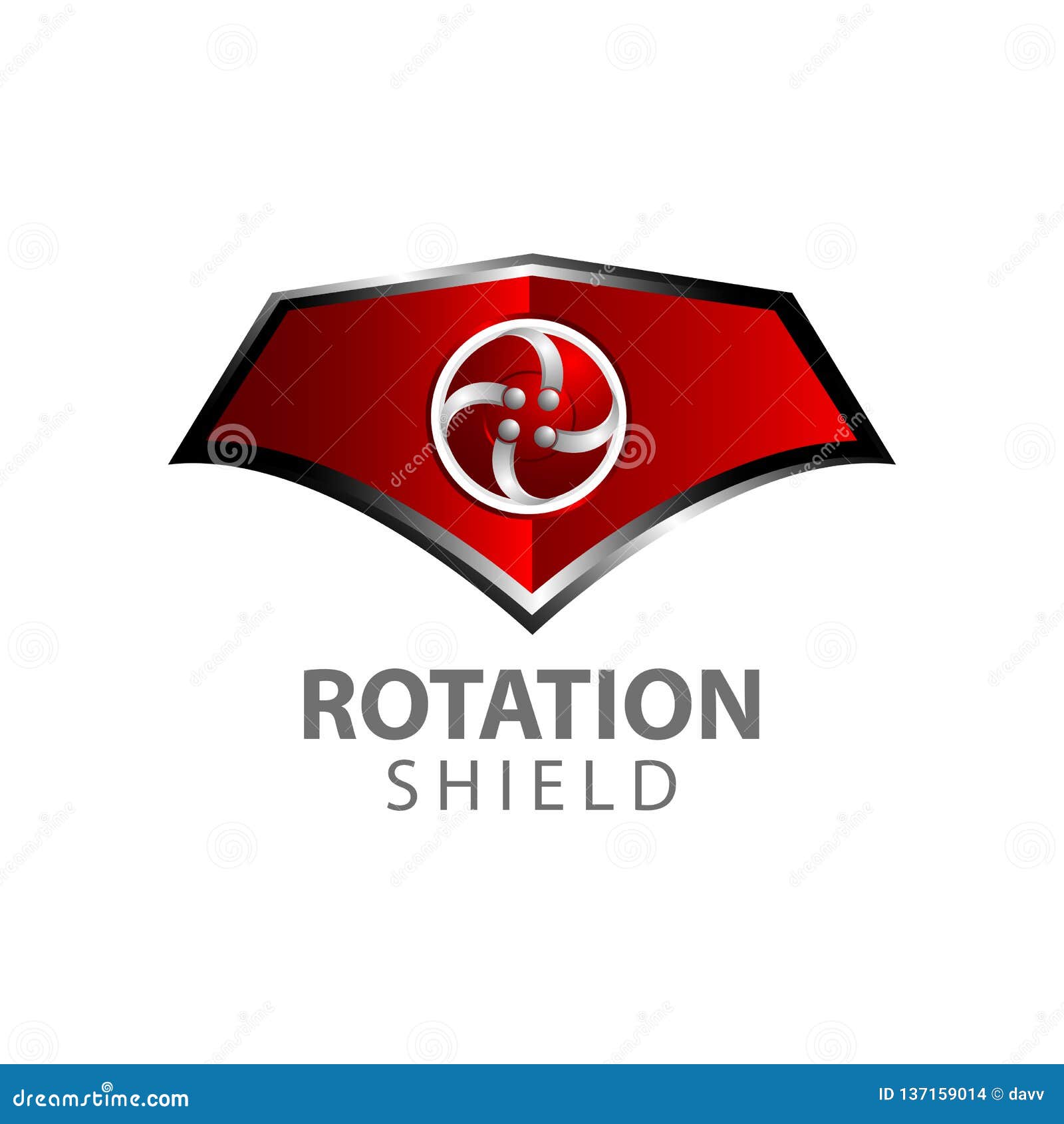 Rotation Shield Logo Concept Design. Symbol Graphic Template Element ...